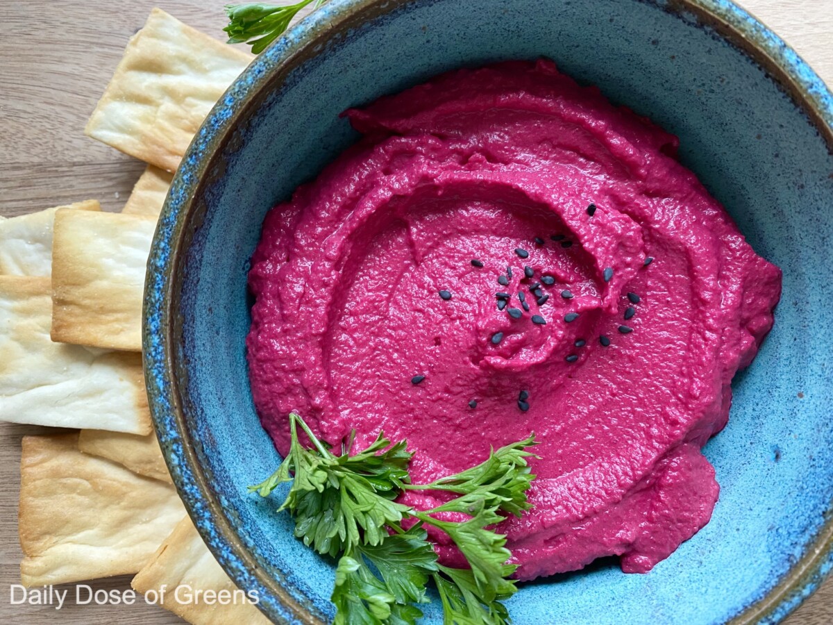 Simple Beet Hummus - Daily Dose of Greens